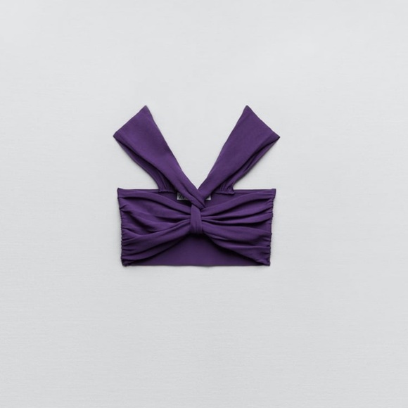 Zara | Tops | Zara Knit Crip Top Purple | Poshmark